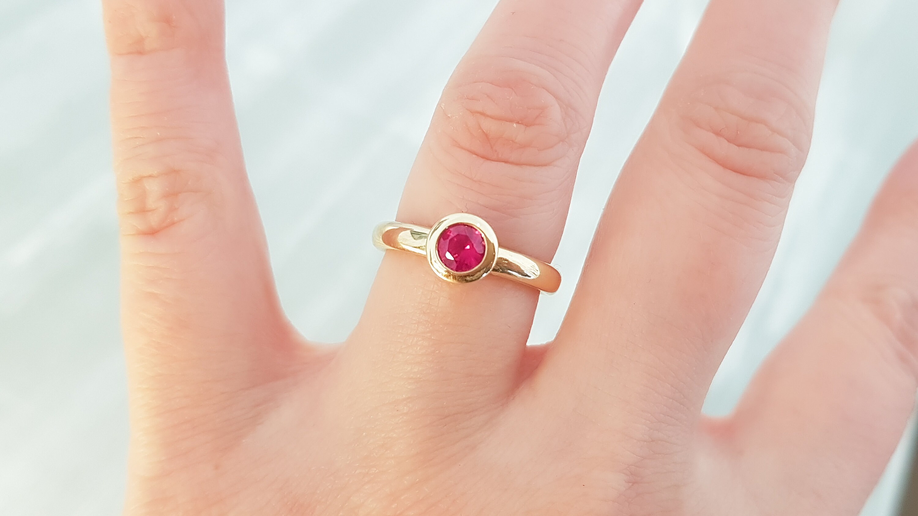 Balance Ring Elegant Gold Ring Made of 585 Rose Gold and a - Etsy UK