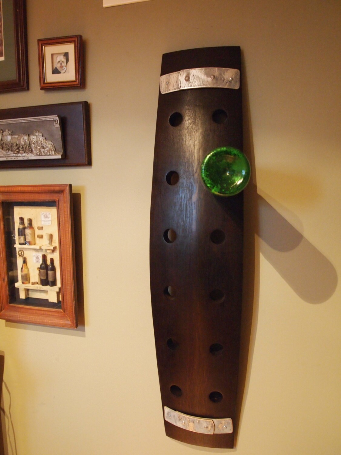 Wine Barrel Wine Bottle Wall Rack for 12 Bottles Earth Finish - Etsy