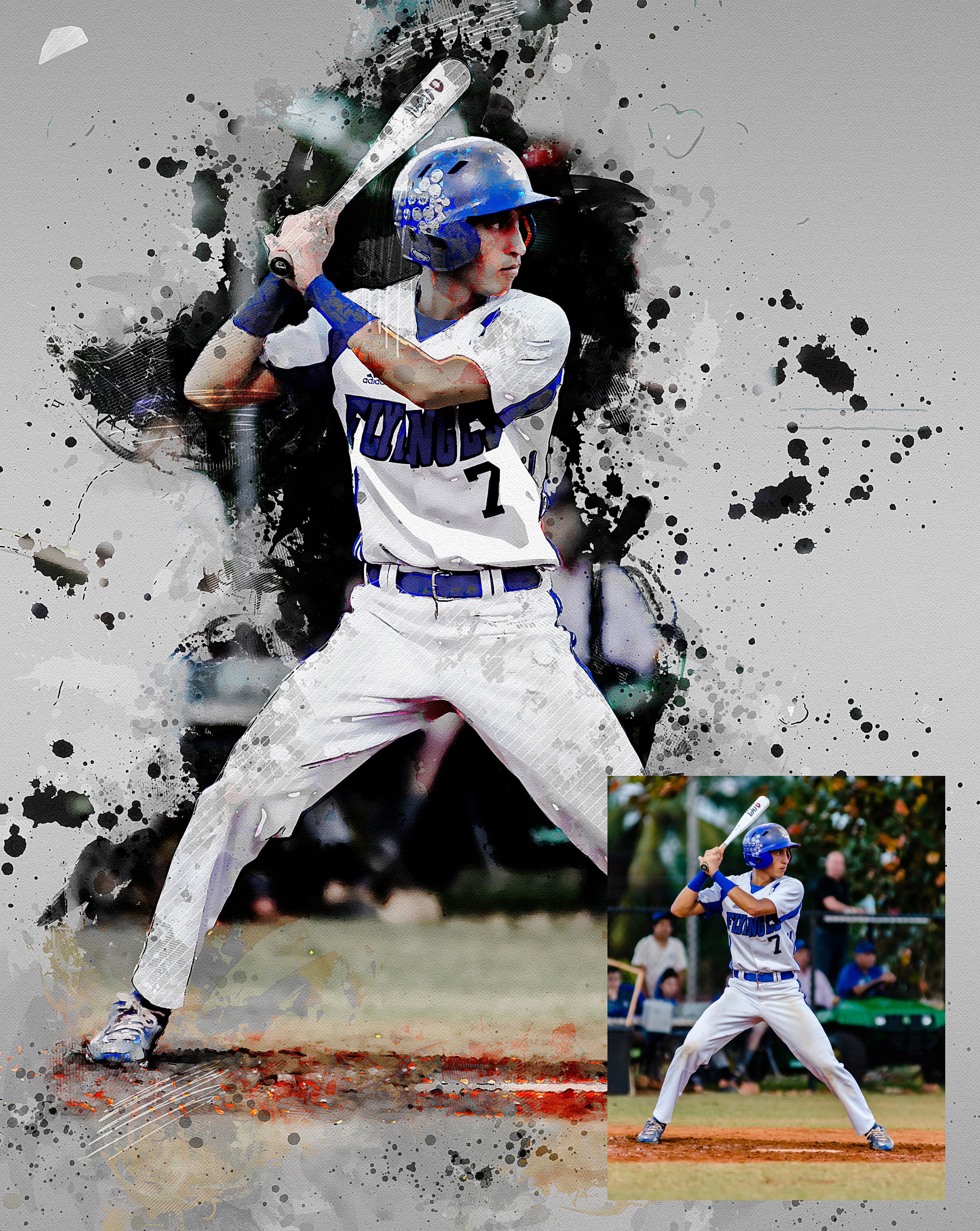 Editable Sports Print Wall Decor, Custom Baseball Sports Poster, Boys ...