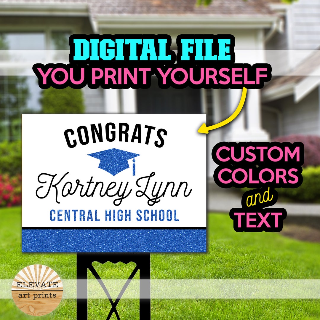 Custom Yard Graduation Sign for Kim DIGITAL FILE - Etsy