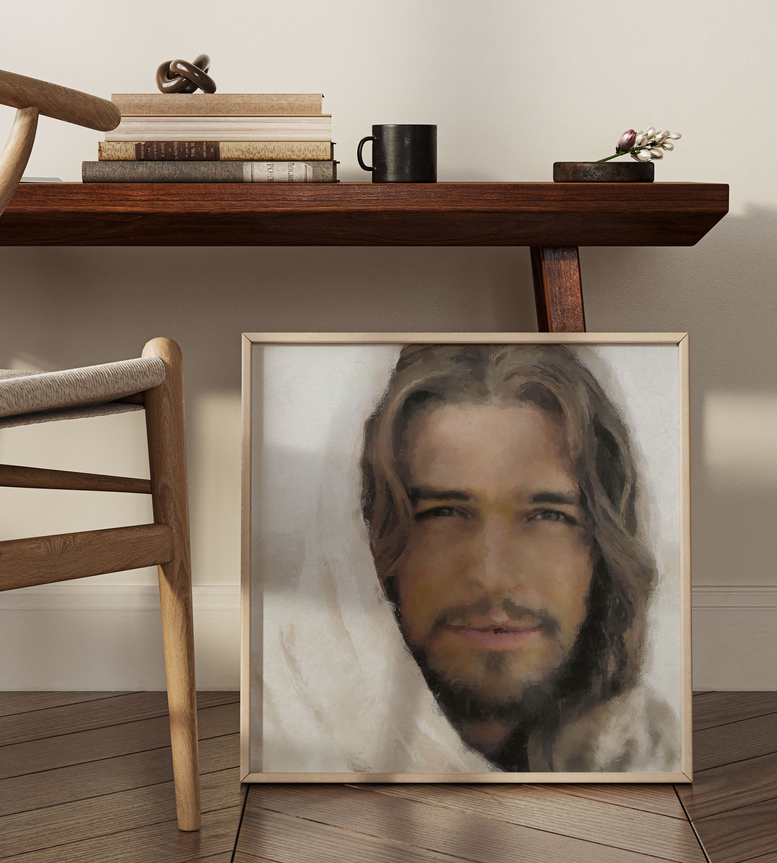 LDS Jesus Christ Portrait Painting Acrylic on Linen - Etsy