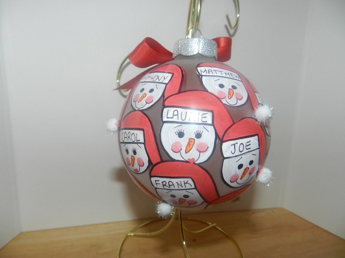 Teacher and Class Personalized Handpainted Christmas Ornament - Etsy