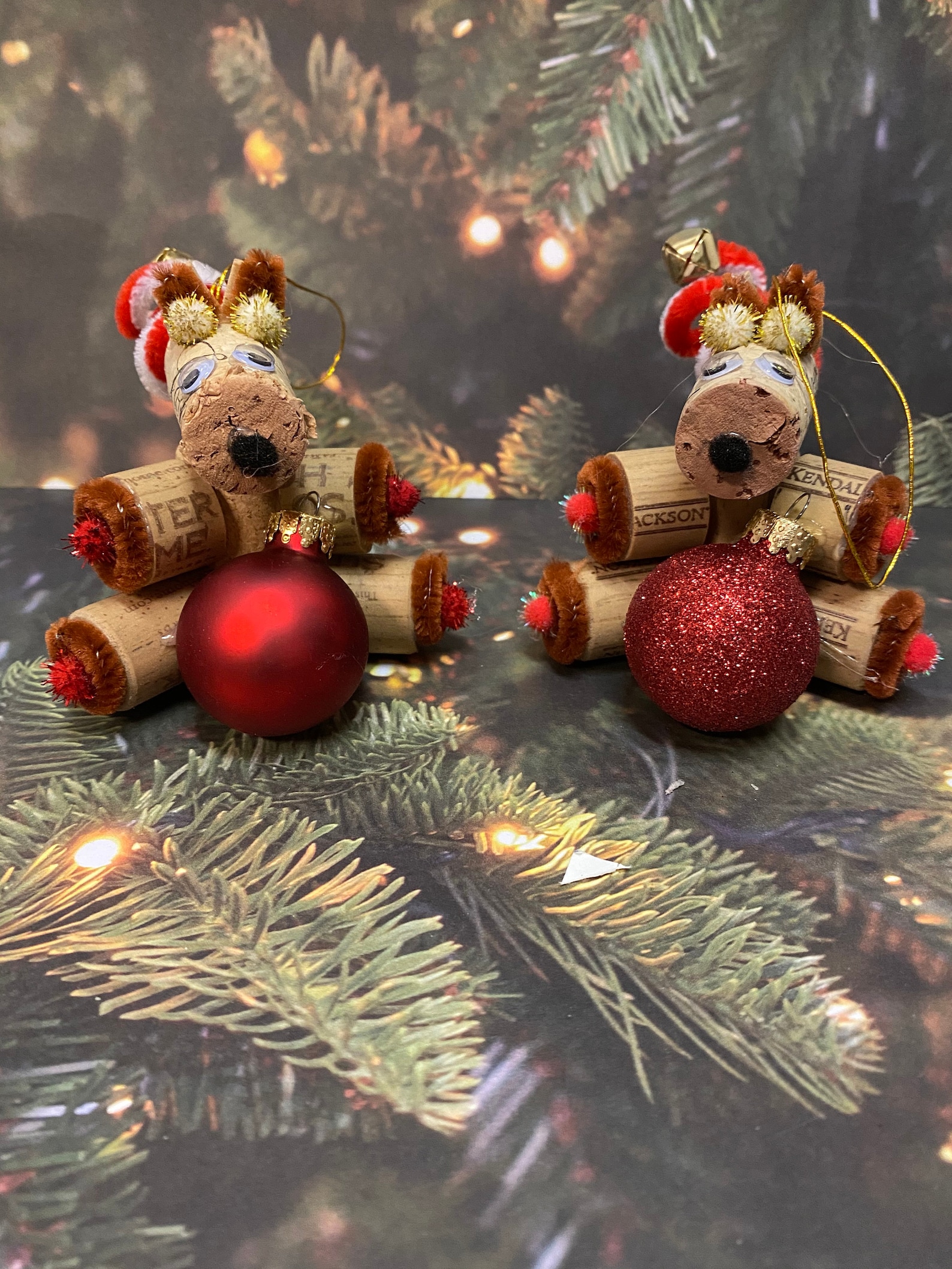 Wine Cork Reindeer Christmas Ornament - Etsy