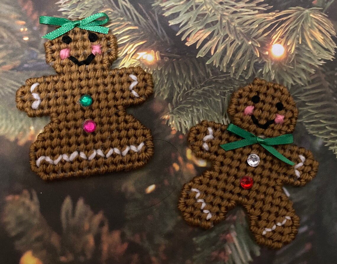 Plastic Canvas Gingerbread Couple Magnets - Etsy