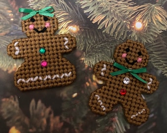 Peeking Gingerbread Man Ornaments Plastic Canvas Pattern-pdf Download ...