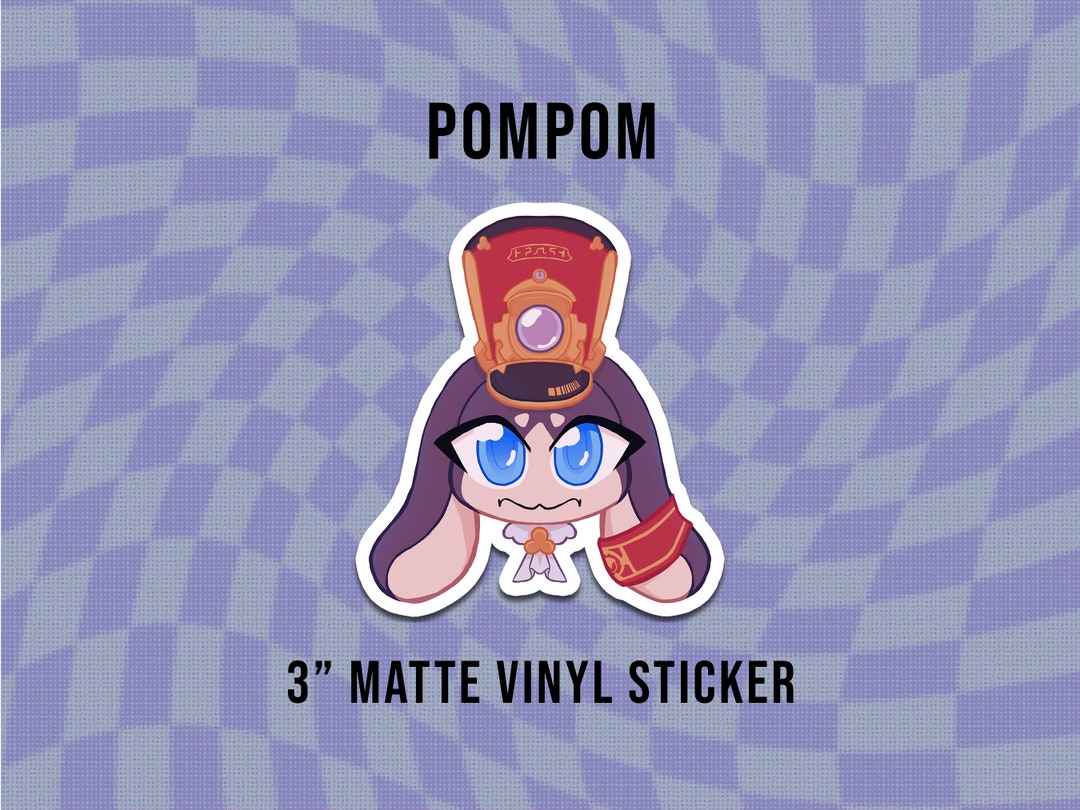 Pom-pom HSR Matte Vinyl Sticker - Etsy