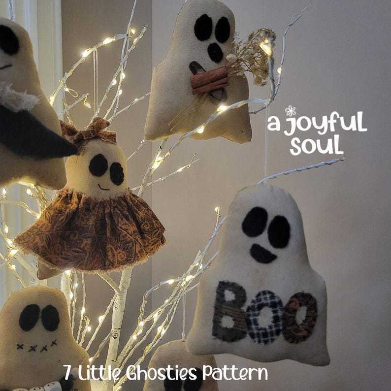 PATTERN - 7 LITTLE GHOSTIES "quick Prims", Primitive Ghost Ornies ...