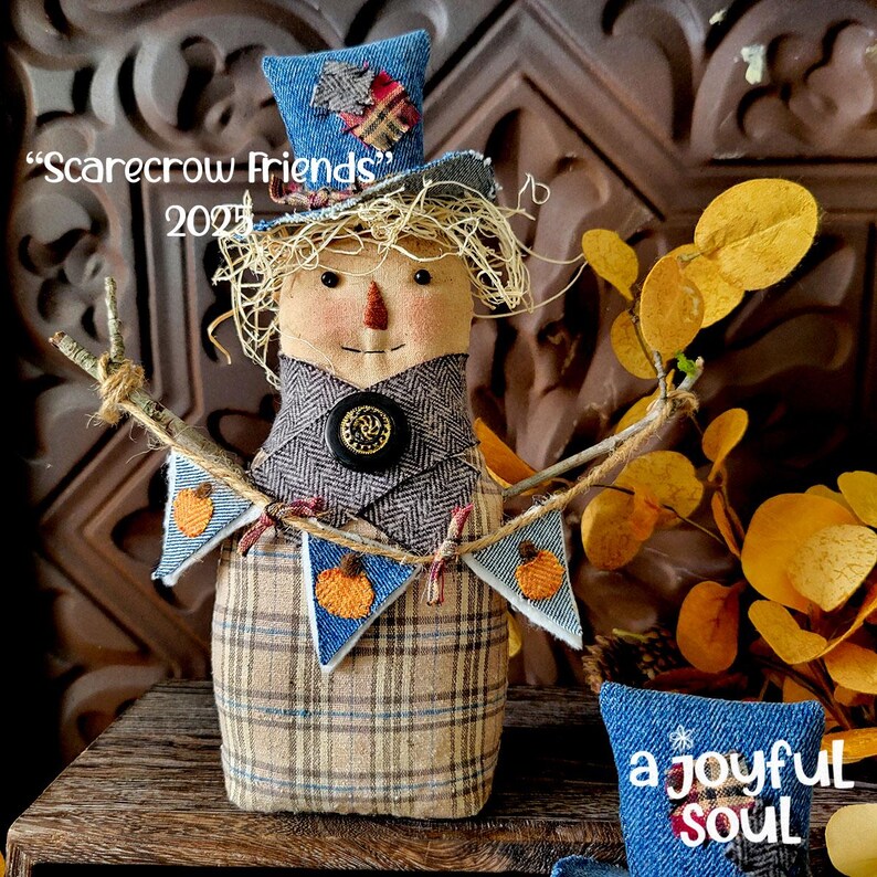 PATTERN - SCARECROW FRIENDS Digital Pattern - Primitive Scarecrows With ...