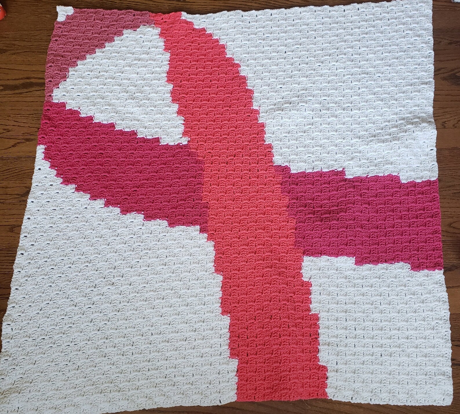 MADE TO ORDER Cancer Ribbon Crochet Blanket - Etsy