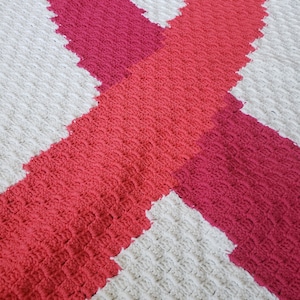 MADE TO ORDER Cancer Ribbon Crochet Blanket - Etsy