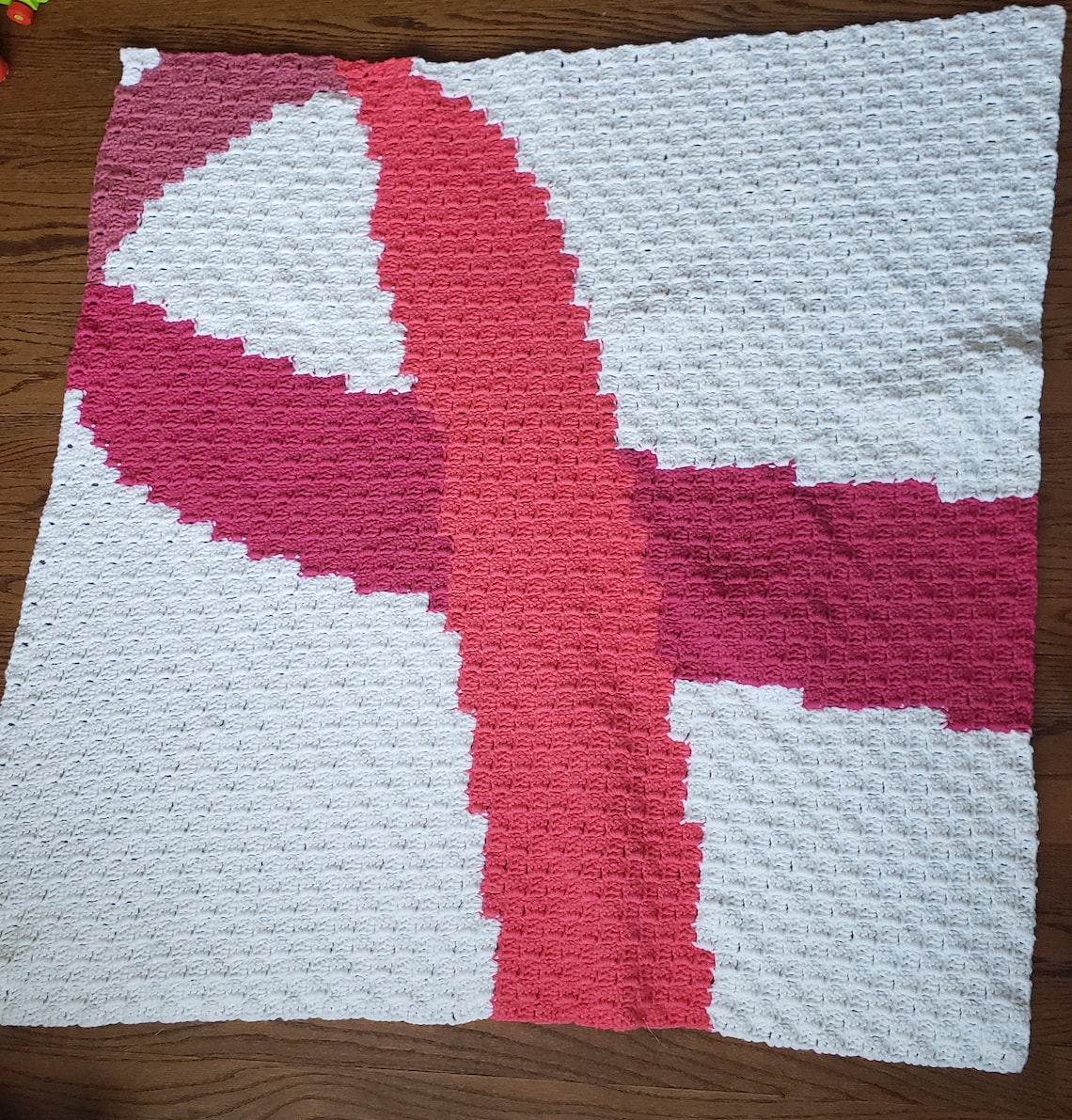MADE TO ORDER Cancer Ribbon Crochet Blanket - Etsy