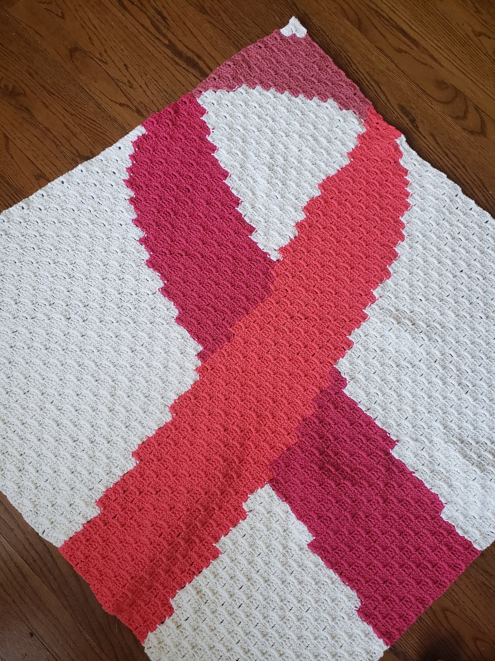 MADE TO ORDER Cancer Ribbon Crochet Blanket - Etsy