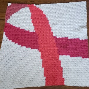MADE TO ORDER Cancer Ribbon Crochet Blanket - Etsy