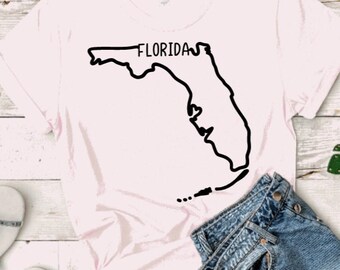Florida Map Shirt - Etsy