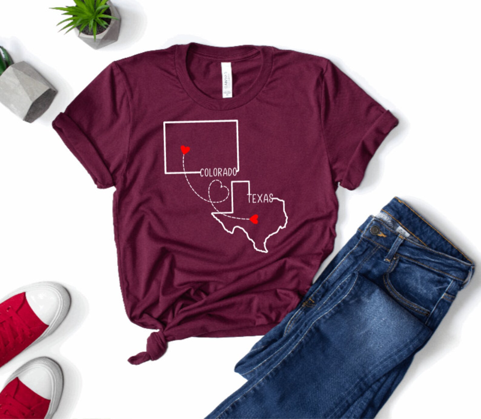 Custom State to State Long Distance Love Long Distance - Etsy