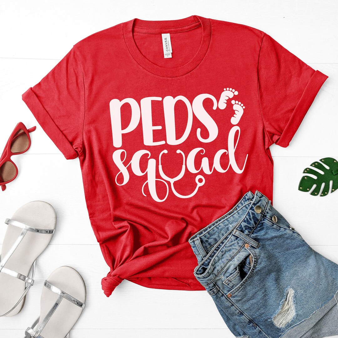 Peds Squad Pediatric Nurse Team Group Shirts New Nurse Gift Nurse Graduation T-shirt Nurse ...