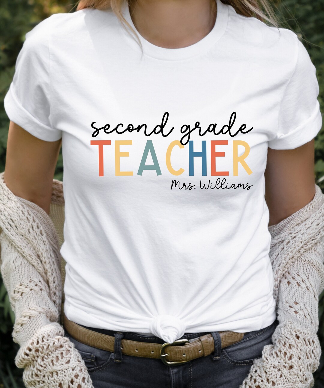 Custom Personalized Teacher Name Custom Grade Shirt Teacher Matching ...