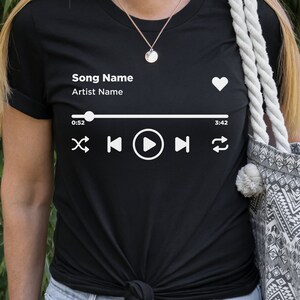 Personalized Music Lover Gift Personalized Song Artist Shirt ...