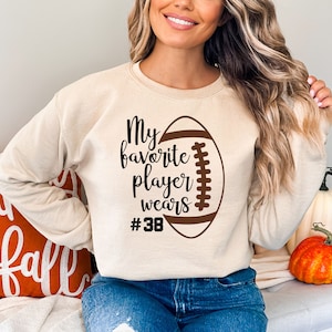 My Favorite Player Custom Number Football Shirt Custom Player Number ...