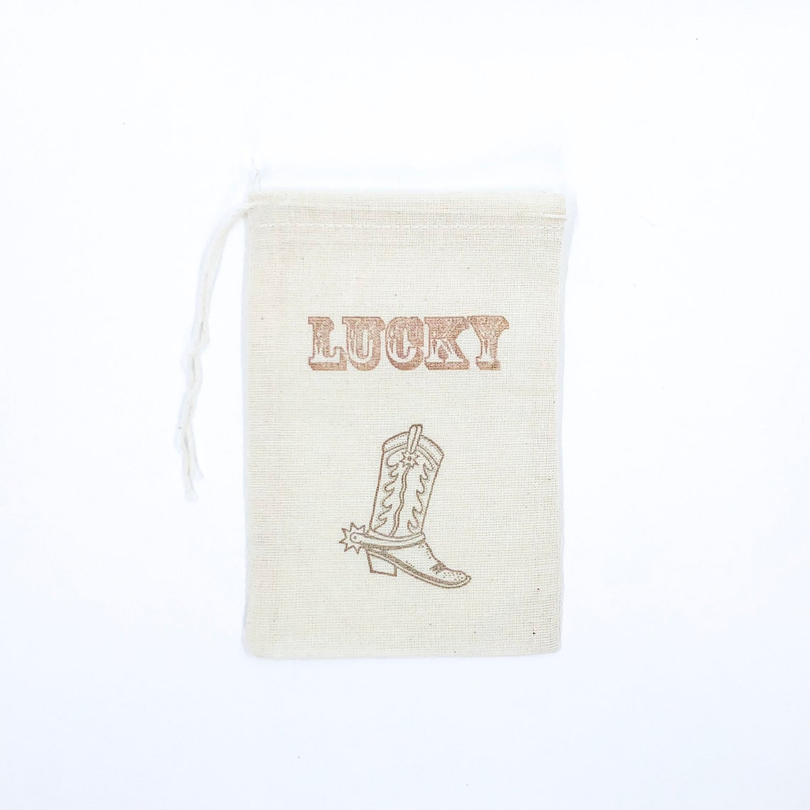 Lucky Cowboy Favor Bags Boot Bachelorette Party Bag Western Wedding ...
