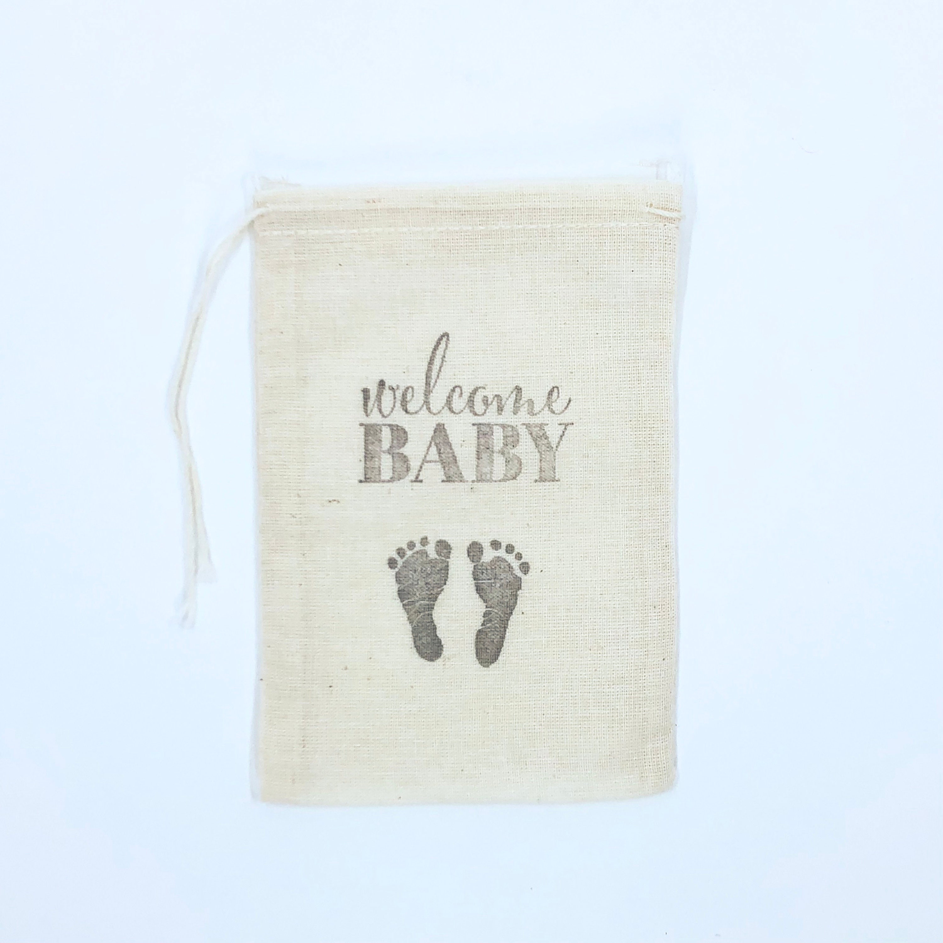 Welcome Baby Footprint Favor Bags Boy Baby Shower Party Bag | Etsy