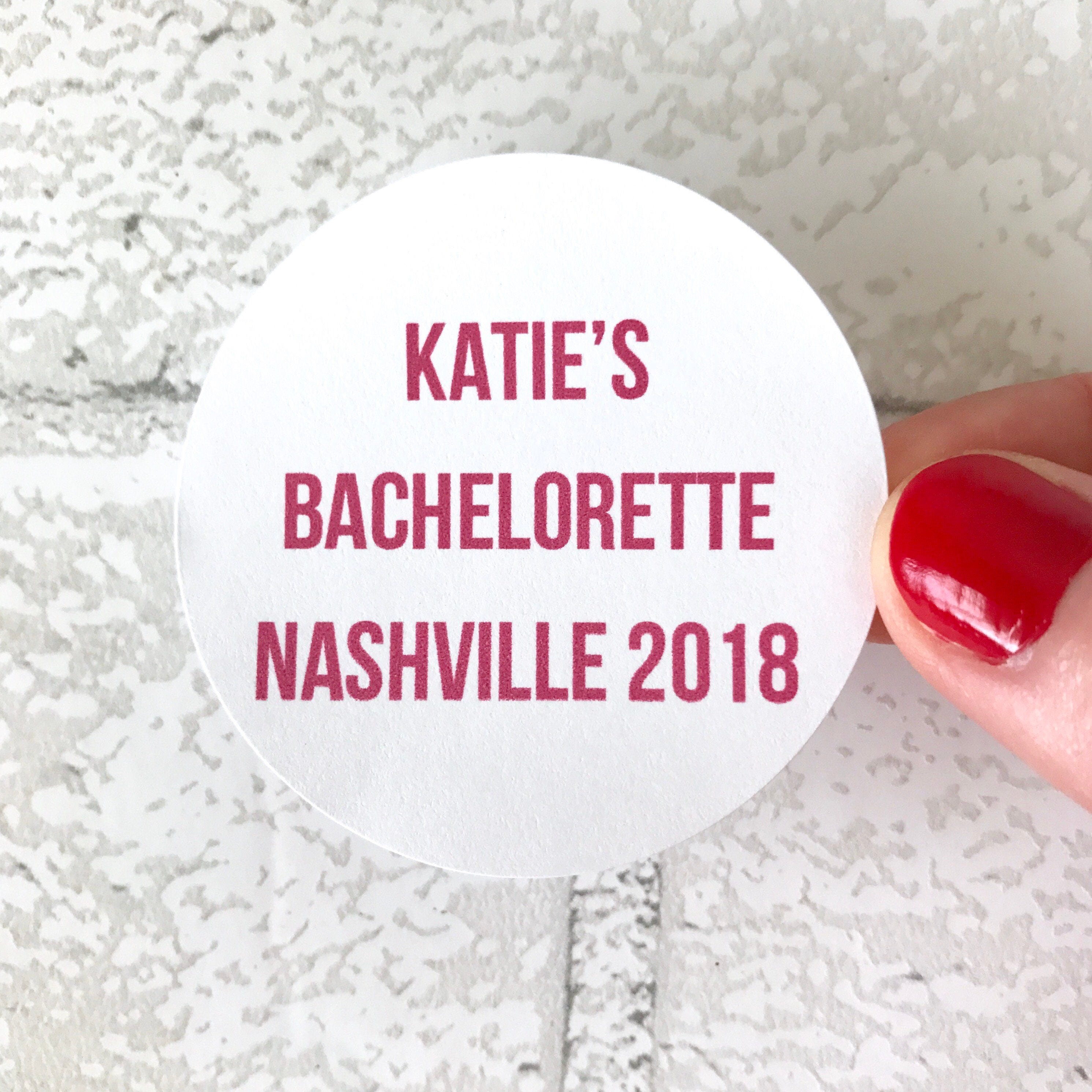 Personalized Bachelorette Stickers | City and Date Bachelorette Party ...