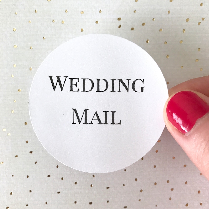 Wedding Mail Sticker | Circle Round Label Envelope Seal Save the Date ...