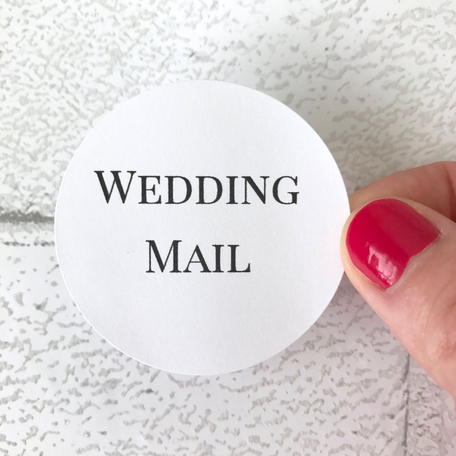 Wedding Mail Sticker | Circle Round Label Envelope Seal Save the Date ...