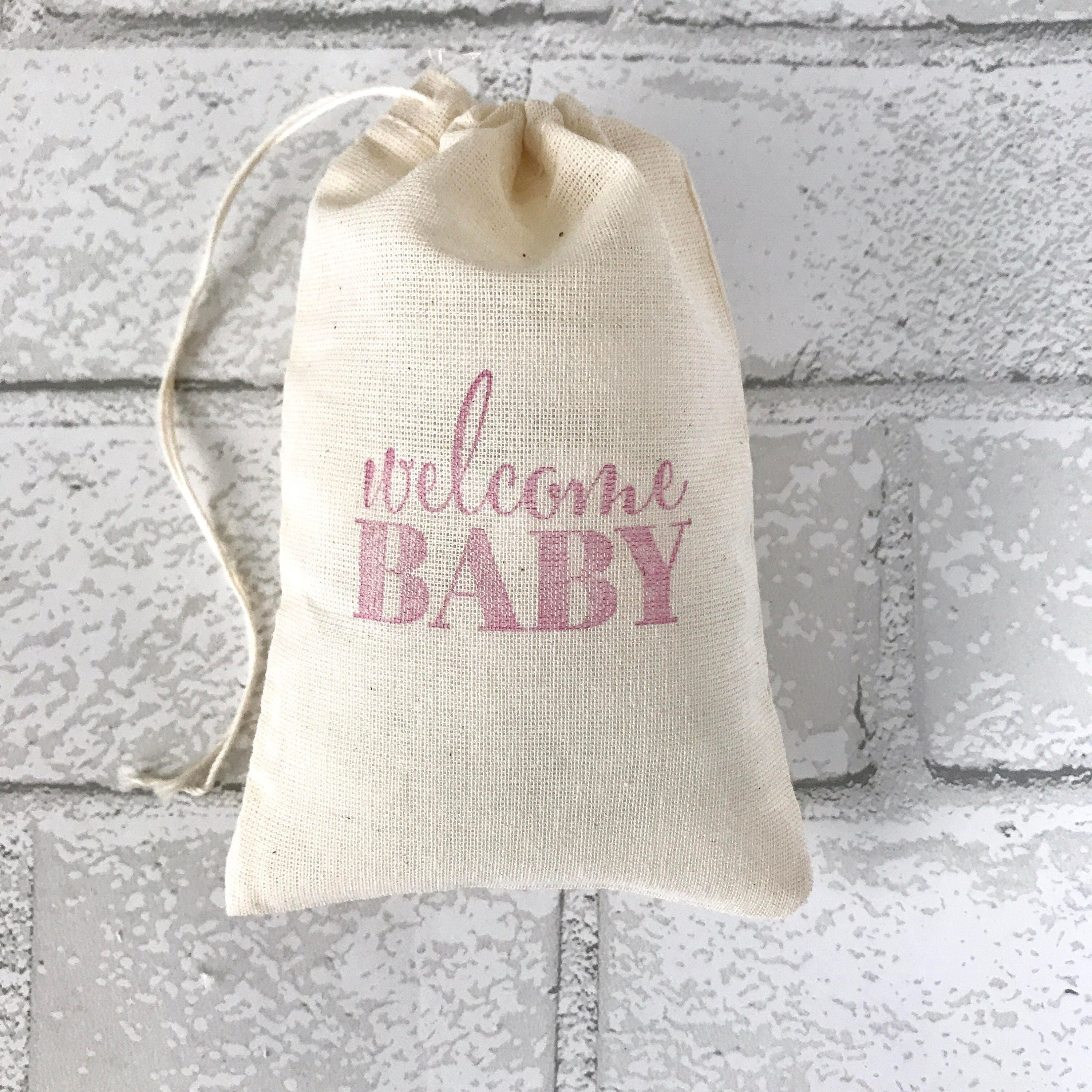 Welcome Baby Favor Bags Baby Shower Party Bag Candy Gift Bag Goodie Bag ...