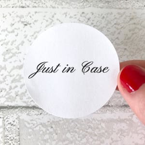 Just in Case Sticker | Hangover Kit Sticker Round Circle Survival ...