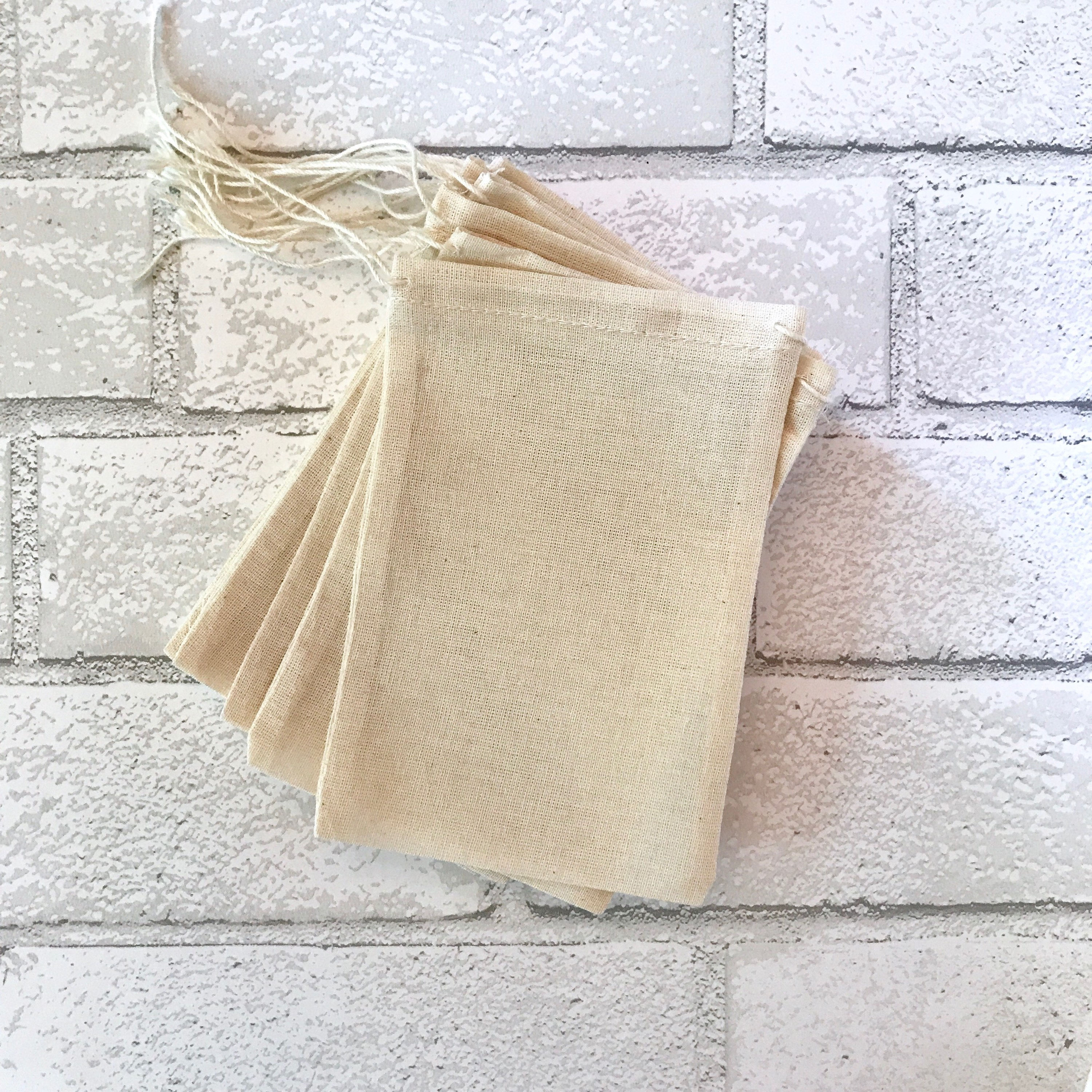 4x6 Muslin Bag 25 Bulk Drawstring Blank Cotton Favor Bags | Etsy