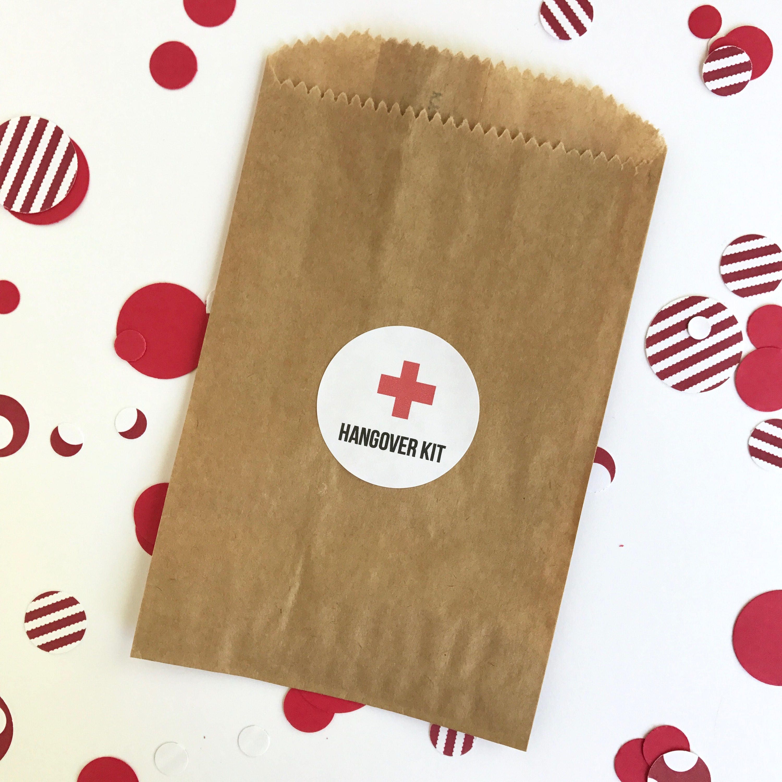 Hangover Kit Sticker Round Circle Survival Recovery - Etsy