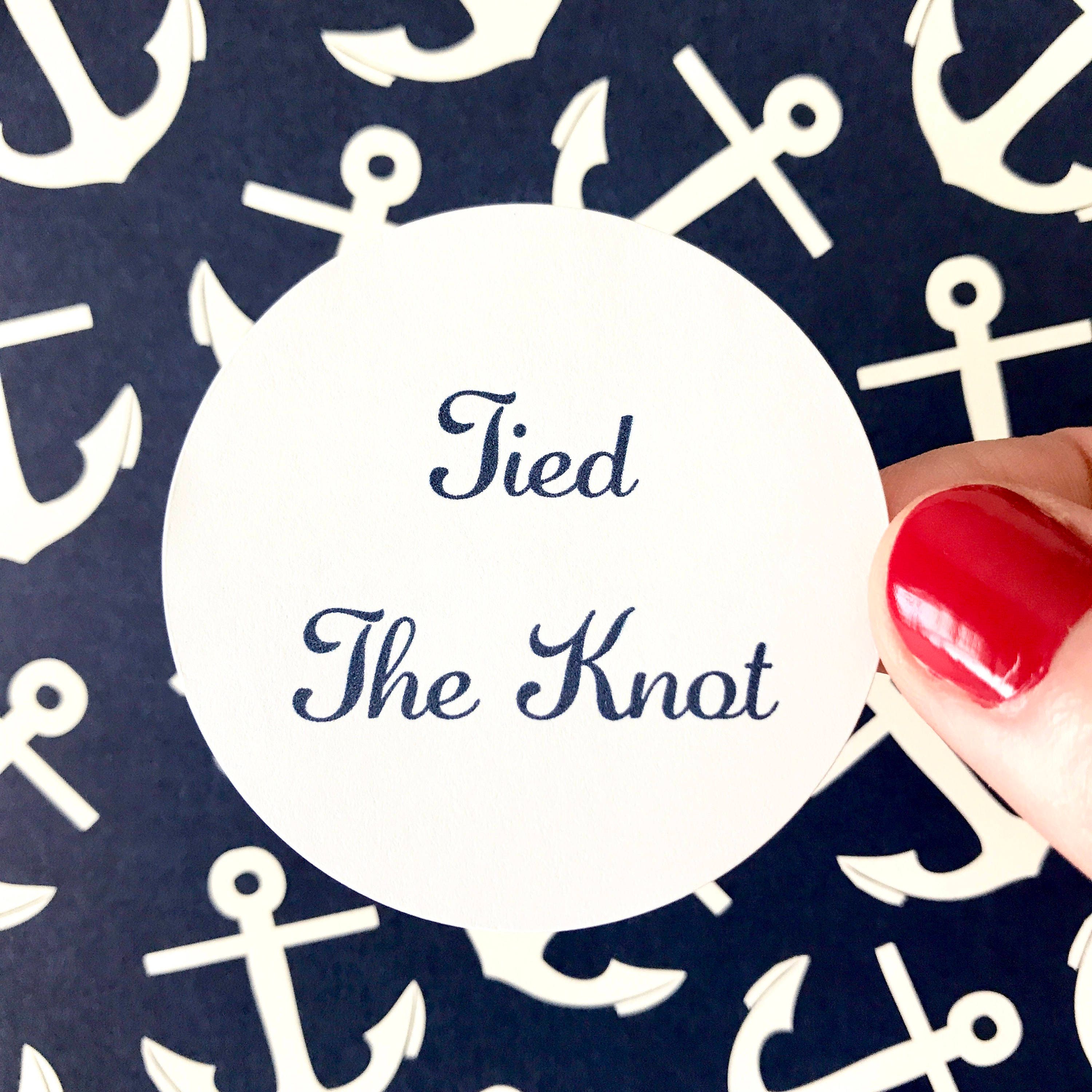 Tied the Knot Sticker Nautical Destination Wedding Welcome | Etsy