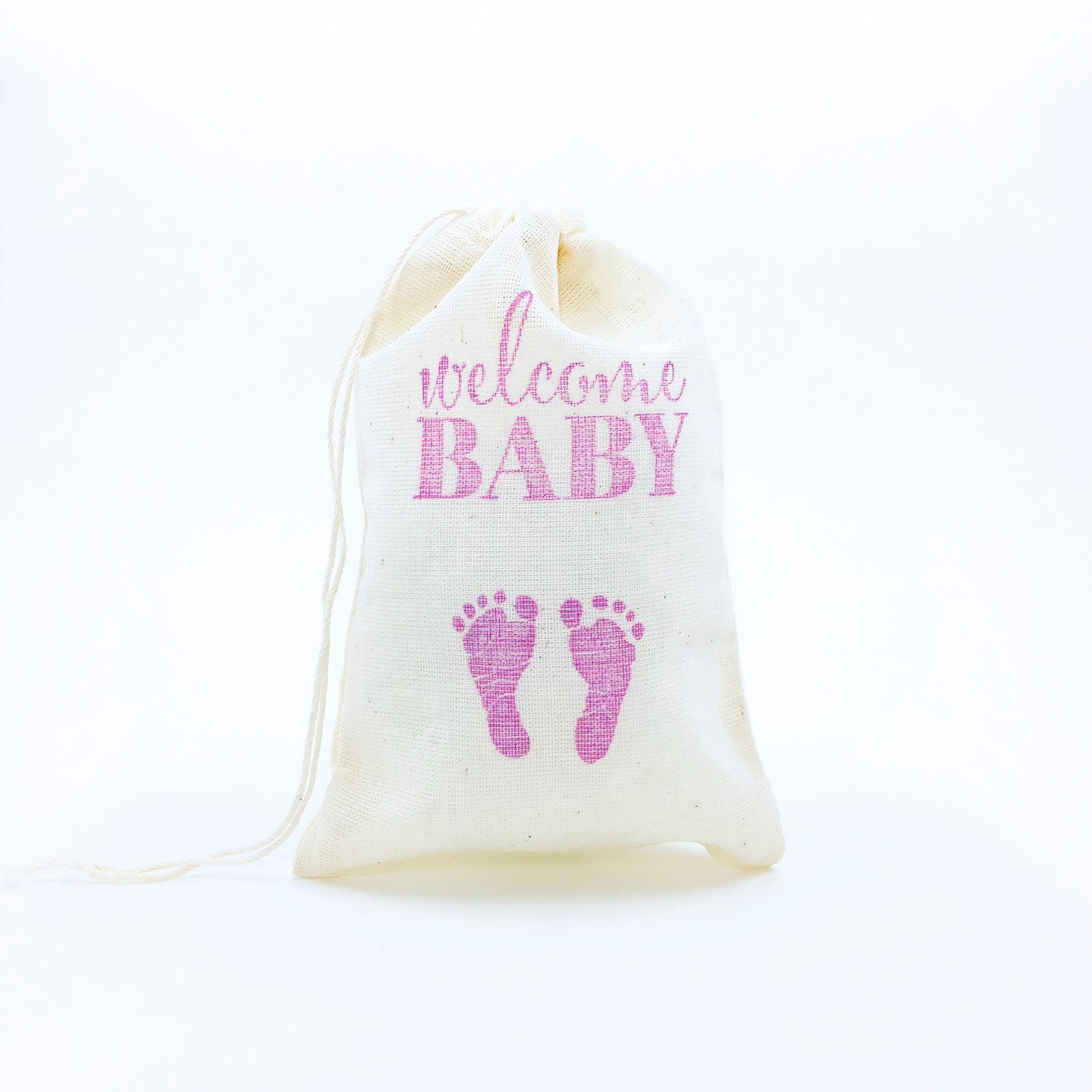 Welcome Baby Footprint Favor Bags Baby Shower Party Bags Baby - Etsy