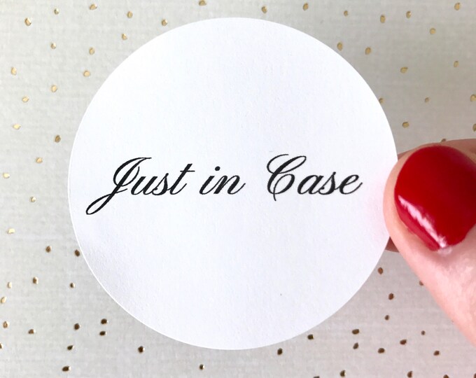 Just Married Stickers Favor Bag Circle Round Label Wedding Envelope ...