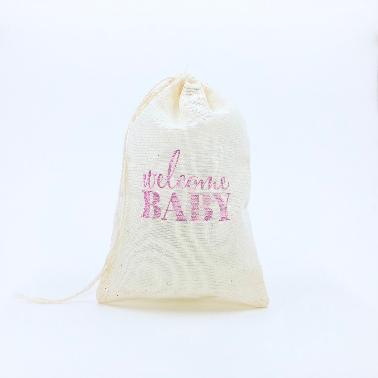 Welcome Baby Girl Favor Bags Shower Party Bag Candy Gift Bag Goodie Bag ...