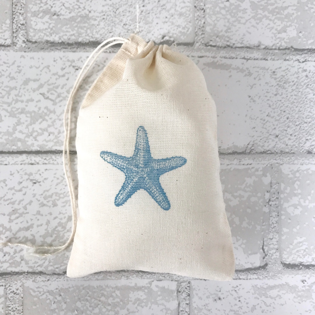 Starfish Favor Bags Nautical Party Bag Beach Gift Bag Nautical Goodie ...