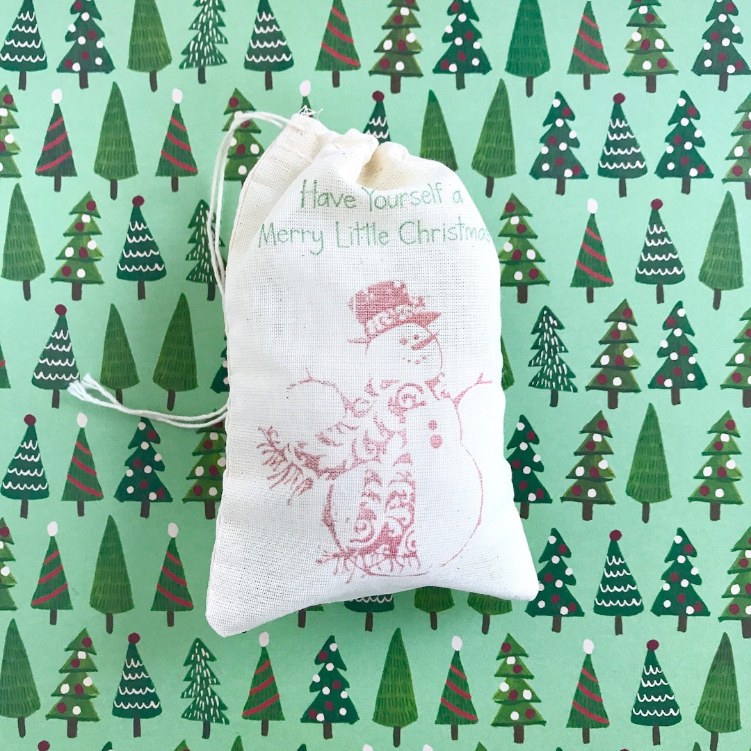 Snowman Favor Bags Christmas Party Bags Holiday Goodie Candy Bags ...