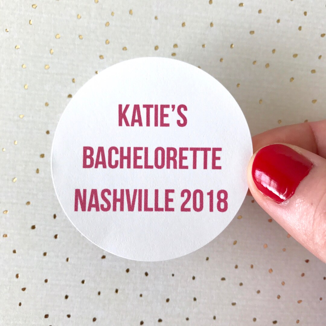 Personalized Bachelorette Stickers | City and Date Bachelorette Party ...