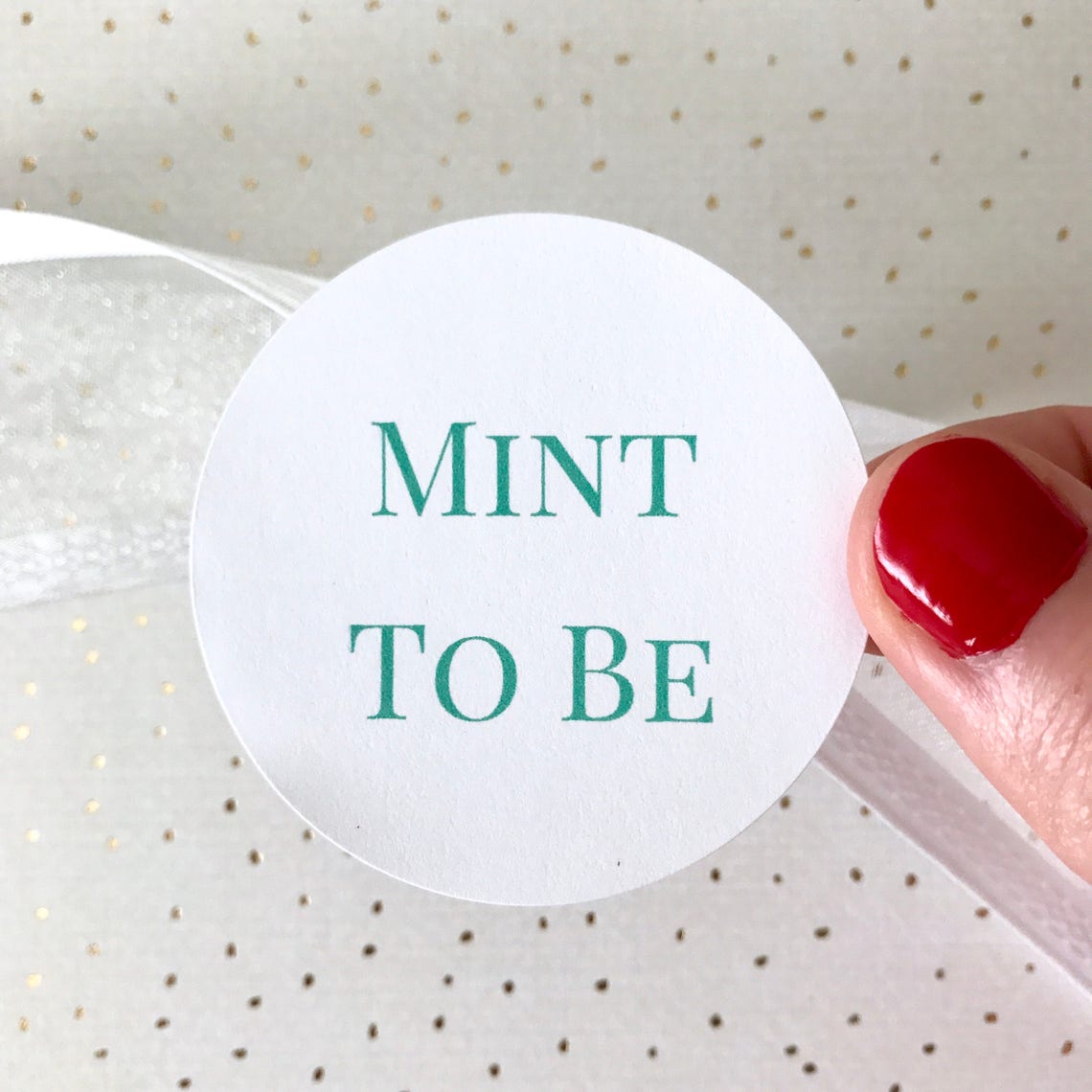 Mint to Be Stickers Favor Bag Circle Round Label Wedding - Etsy