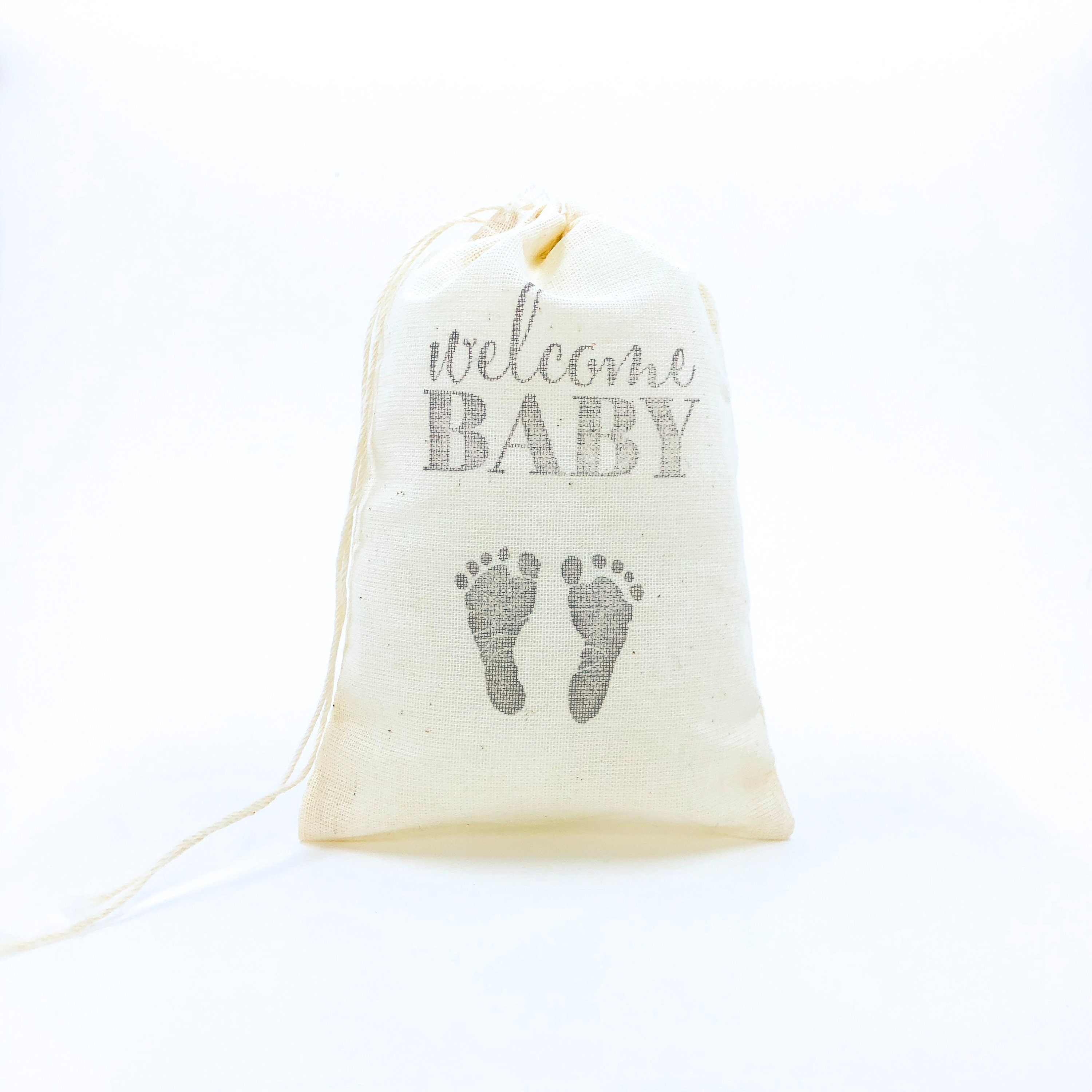 Welcome Baby Footprint Favor Bags Baby Shower Party Bags Baby - Etsy