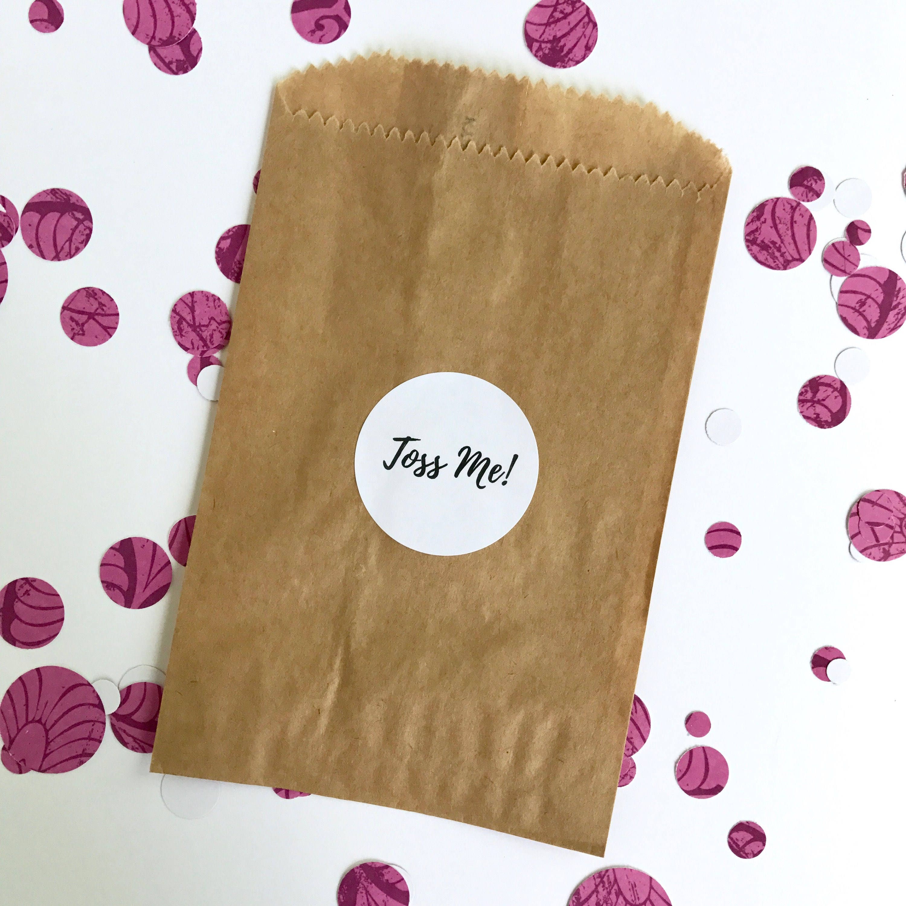 Toss Me Sticker | Wedding Toss Round Circle Sticker Label | Confetti ...