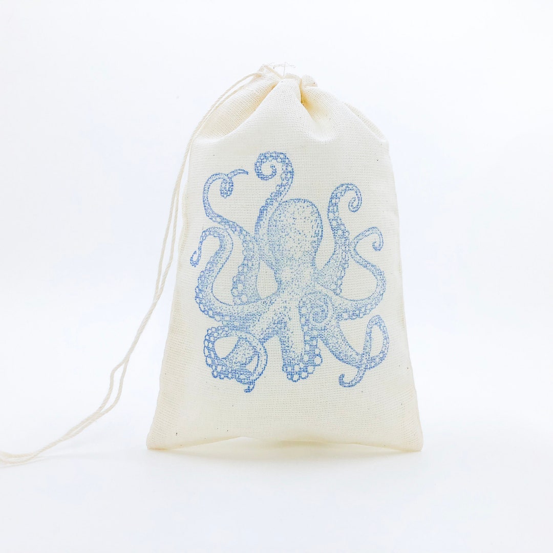 Octopus Favor Bags Nautical Party Bags Wedding Welcome Gift Bag Baby ...