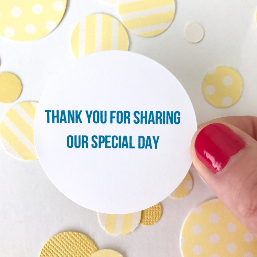 Thank You Wedding Stickers | Sharing Our Special Day Wedding Welcome ...