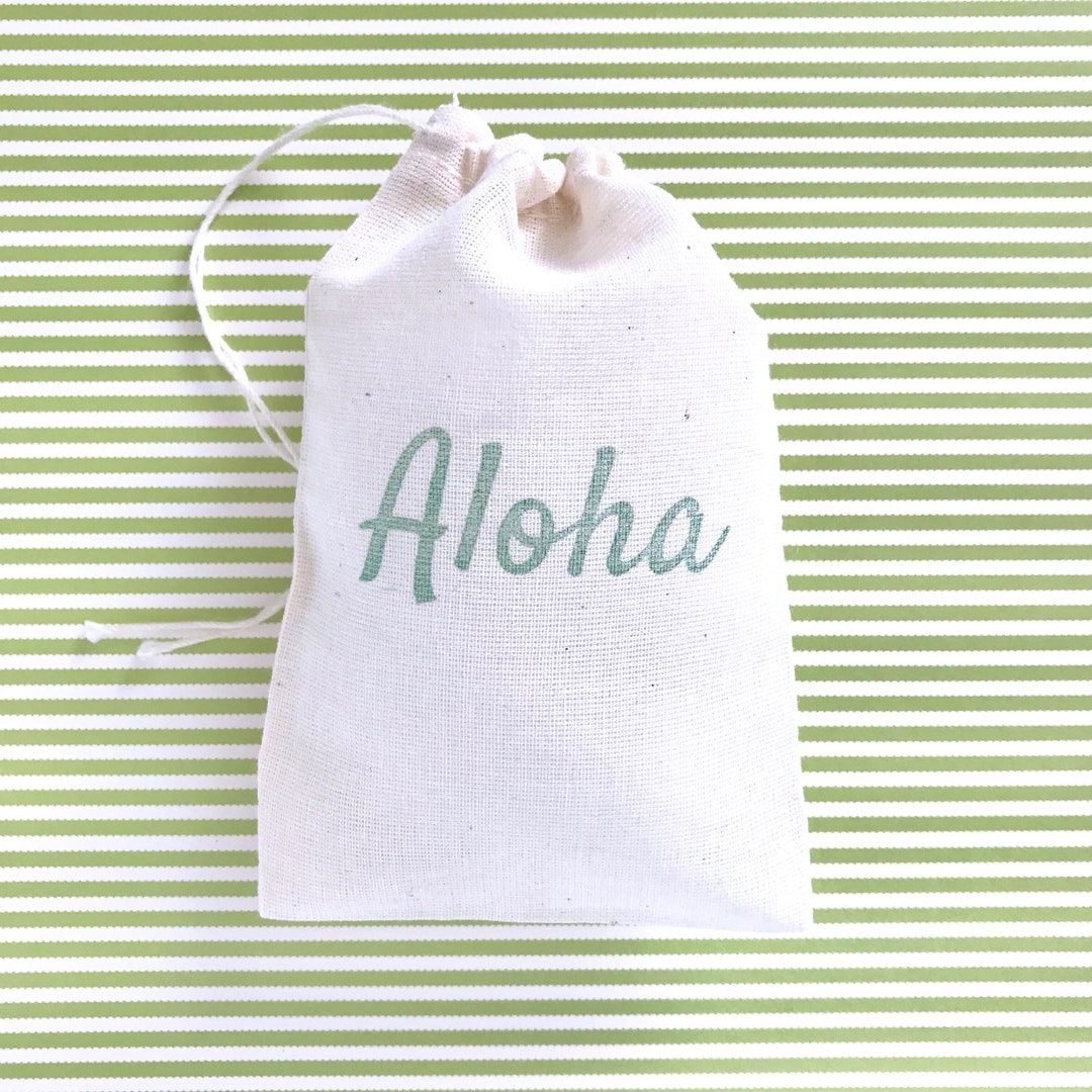 Aloha Favor Bags Hawaiian Party Bag Aloha Gift Bags Beach Goodie Bags ...