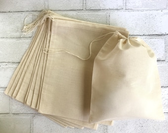 4x6 Muslin Bag 10 Bulk Drawstring Blank Cotton Favor Bags | Etsy