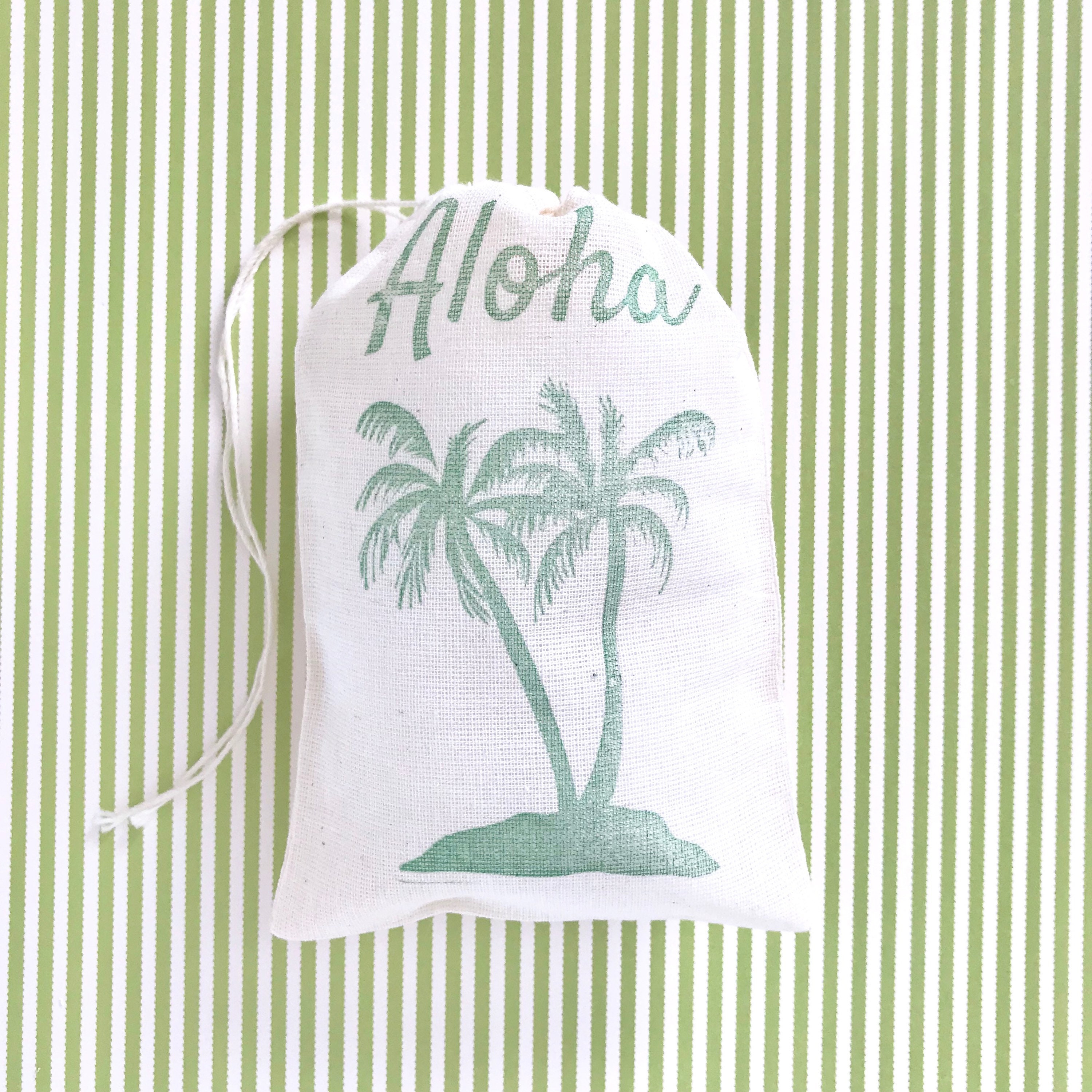 Palm Tree Favor Bags Hawaiian Party Bags Aloha Gift Bags Beach - Etsy