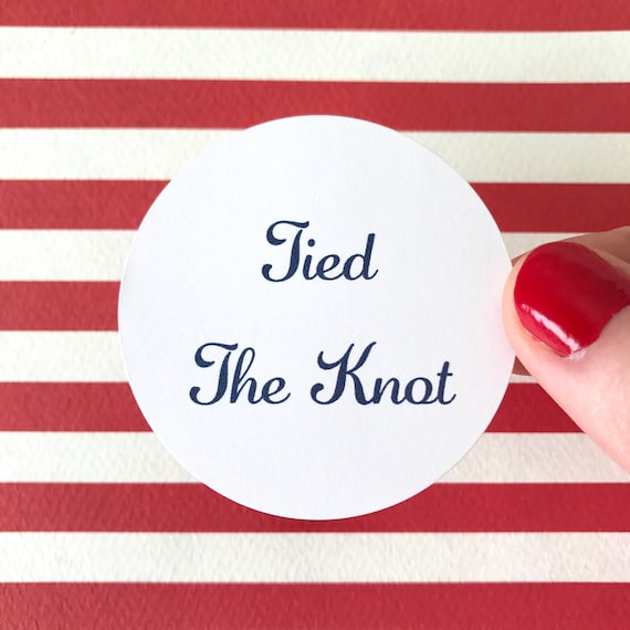 Tied the Knot Sticker Nautical Destination Wedding Welcome | Etsy