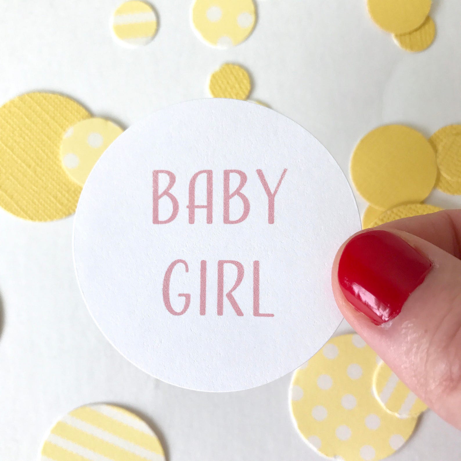Baby Girl Sticker | Baby Shower Favor Bag Circle Sticker | Its a Girl ...