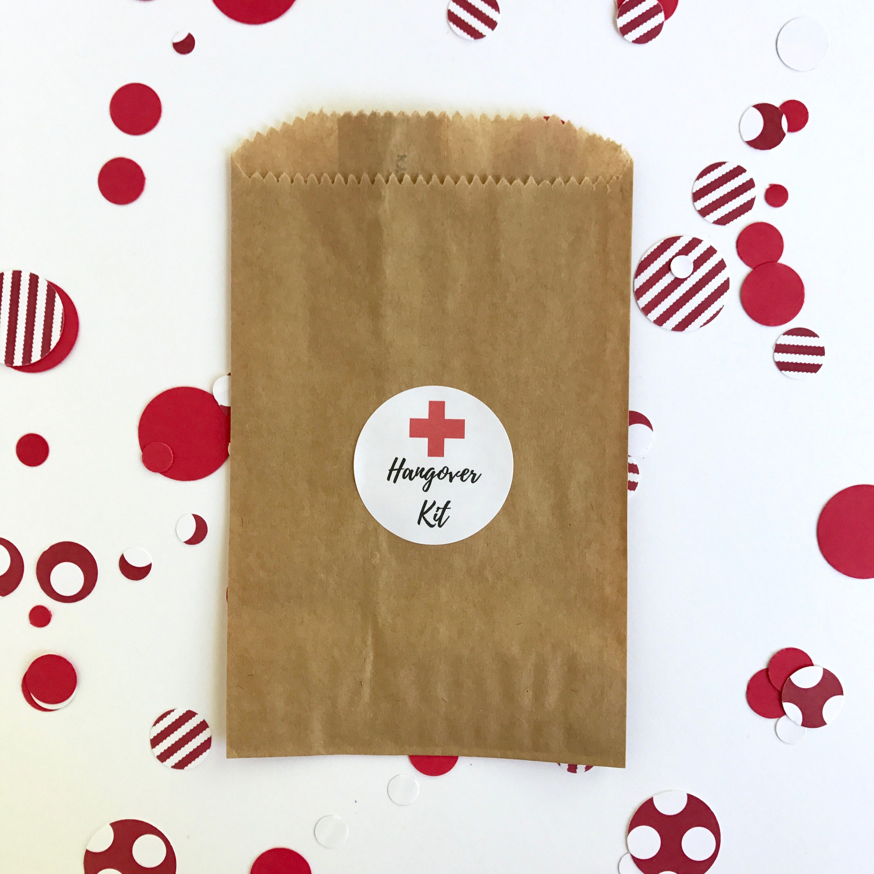 Hangover Kit Sticker Round Circle Survival Recovery | Etsy